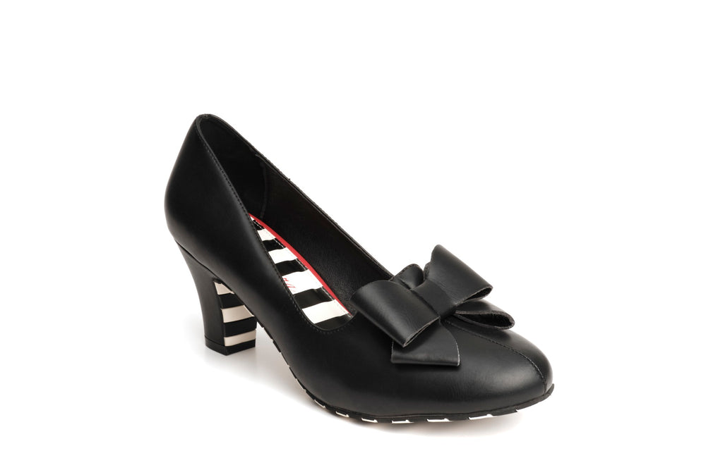 Lola Ramona | Ava Swudge | Black vegan leather heeled pumps - Lola Ramona